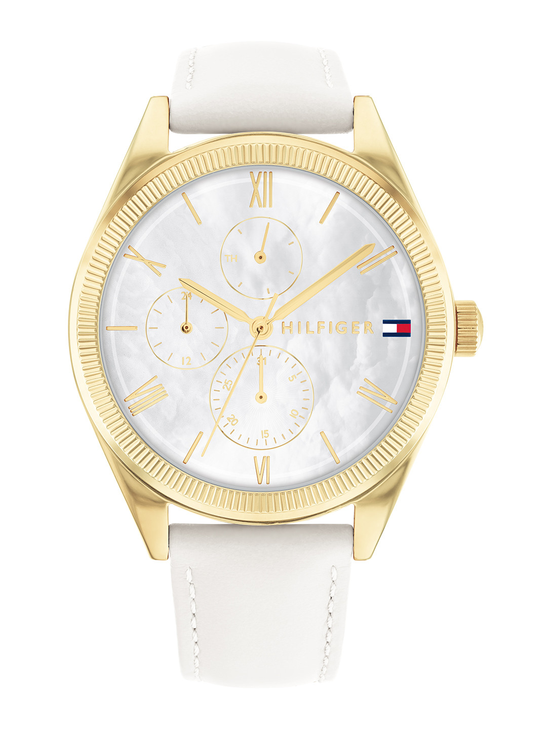 Buy Tommy Hilfiger Women Monica Leather Straps Analogue Multi Function ...
