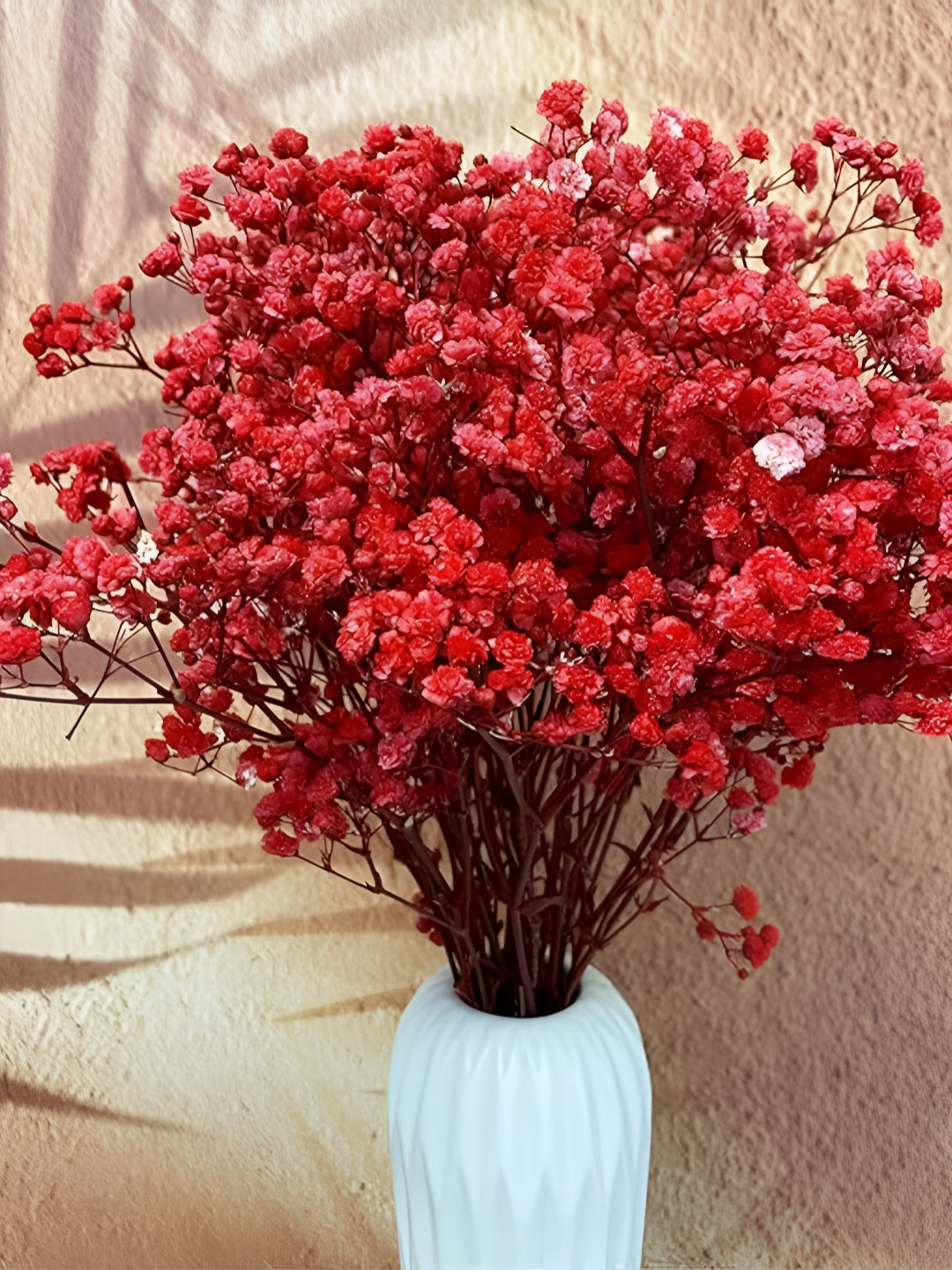 Buy Art Street Set Of 3 Red Baby Breath Faux Flowers Gypsophilia ...