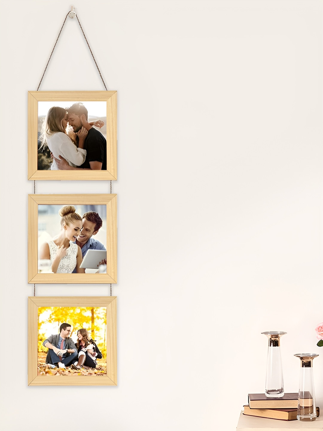 Buy Art Street Set Of 3 Wood Photo Frame Wall Hanging - Photo Frames ...