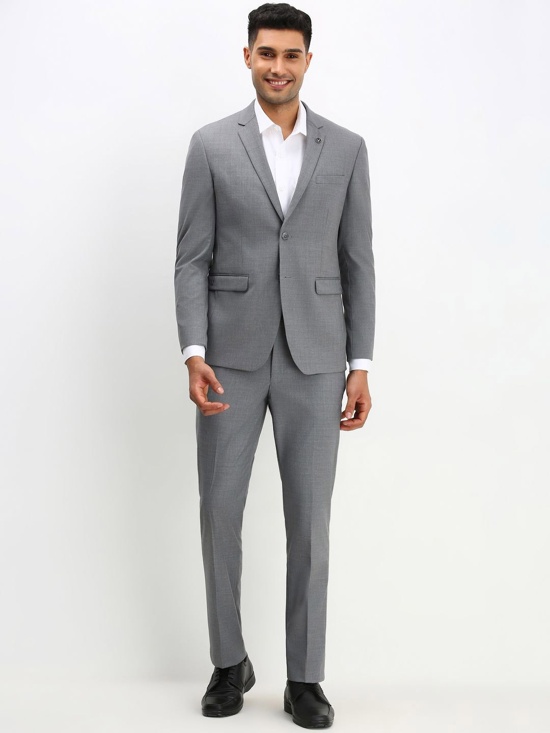 Buy Allen Solly Slim Fit Single Breasted Two Piece Formal Suit - Suits ...