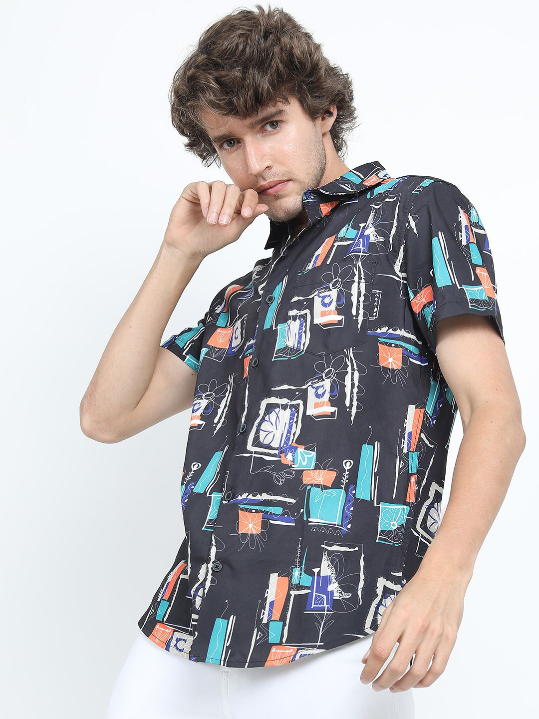 Buy LOCOMOTIVE Men Premiums Printed Casual Slim Fit Shirt - Shirts for Men 30837471 | Myntra