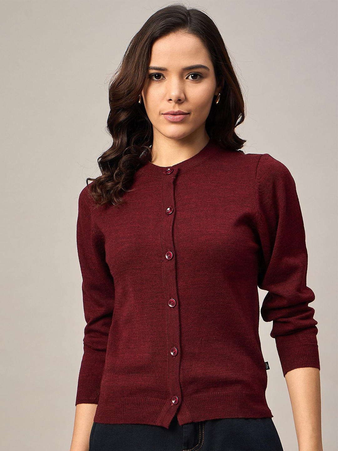 Buy The Roadster Lifestyle Co. Women Solid Woollen Cardigan Sweaters ...