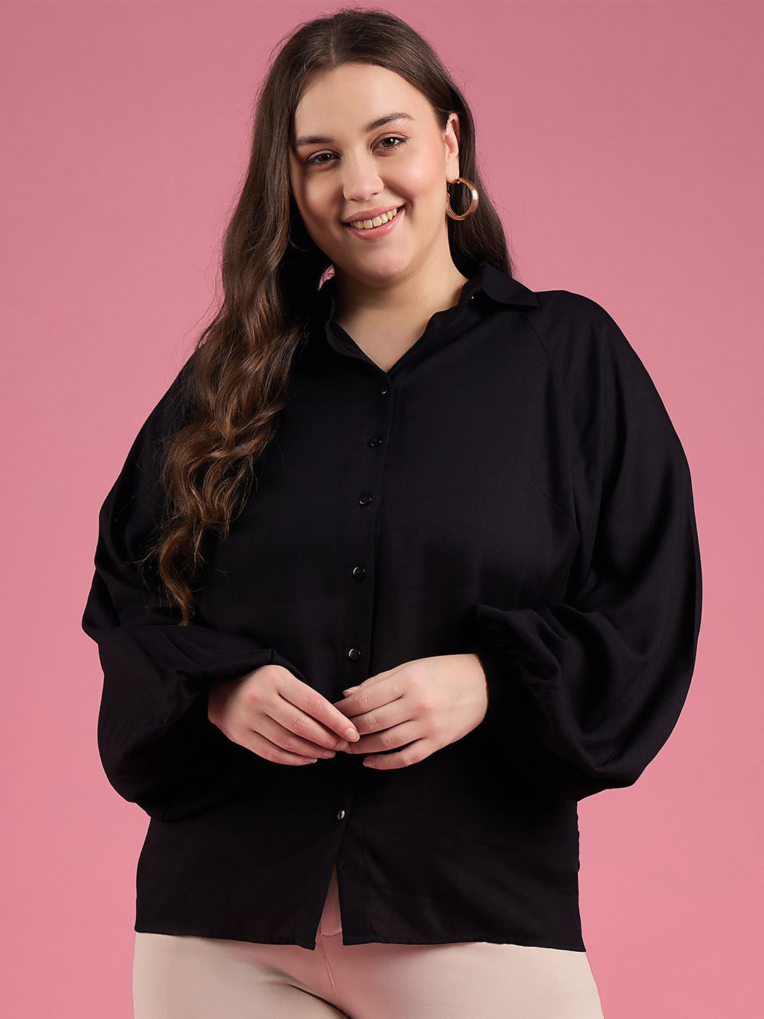 Buy DressBerry Curve Women Classic Opaque Casual Shirt - Shirts for ...