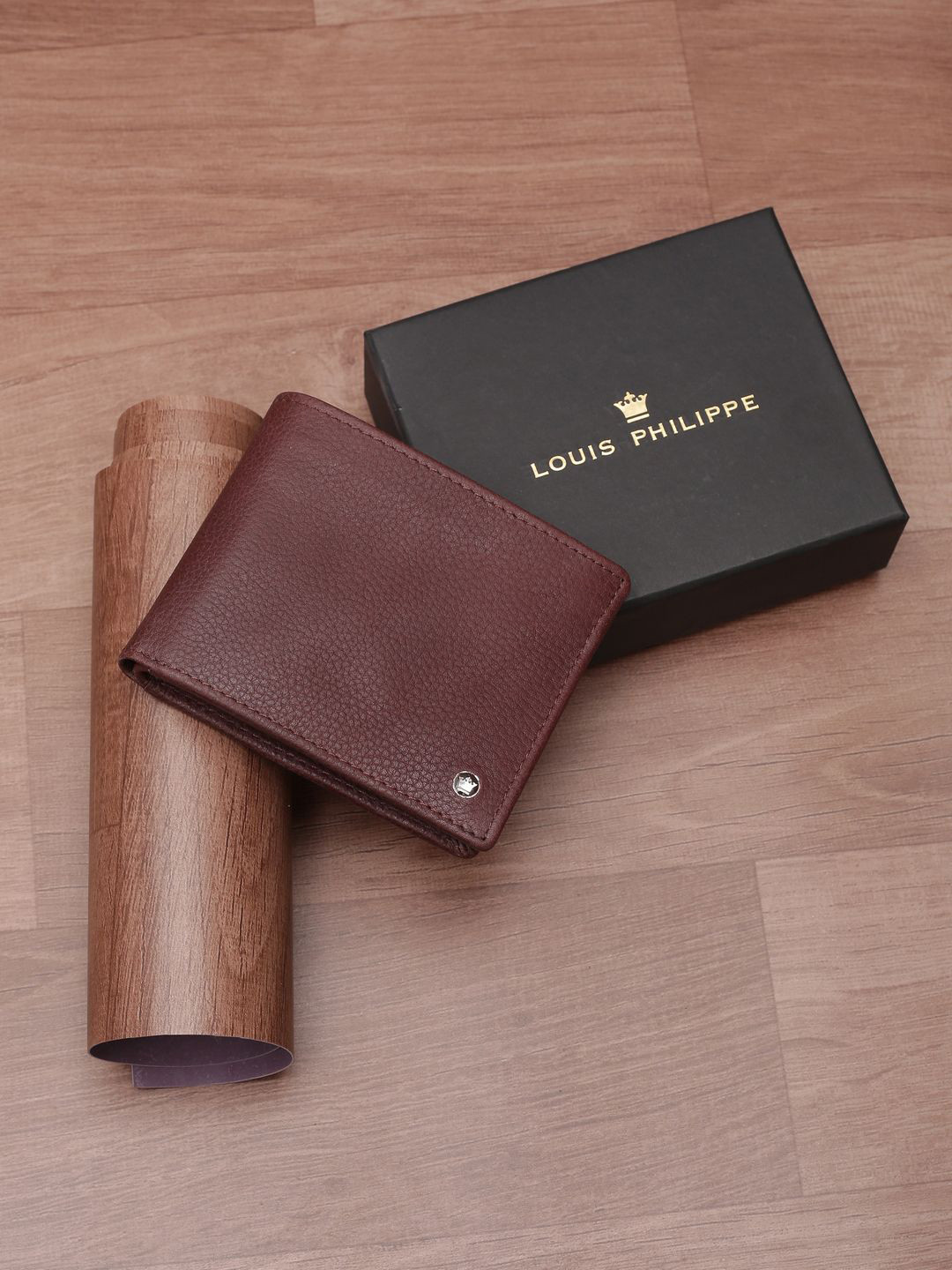 Buy Louis Philippe Men Textured Leather Two Fold Wallet - Wallets for ...