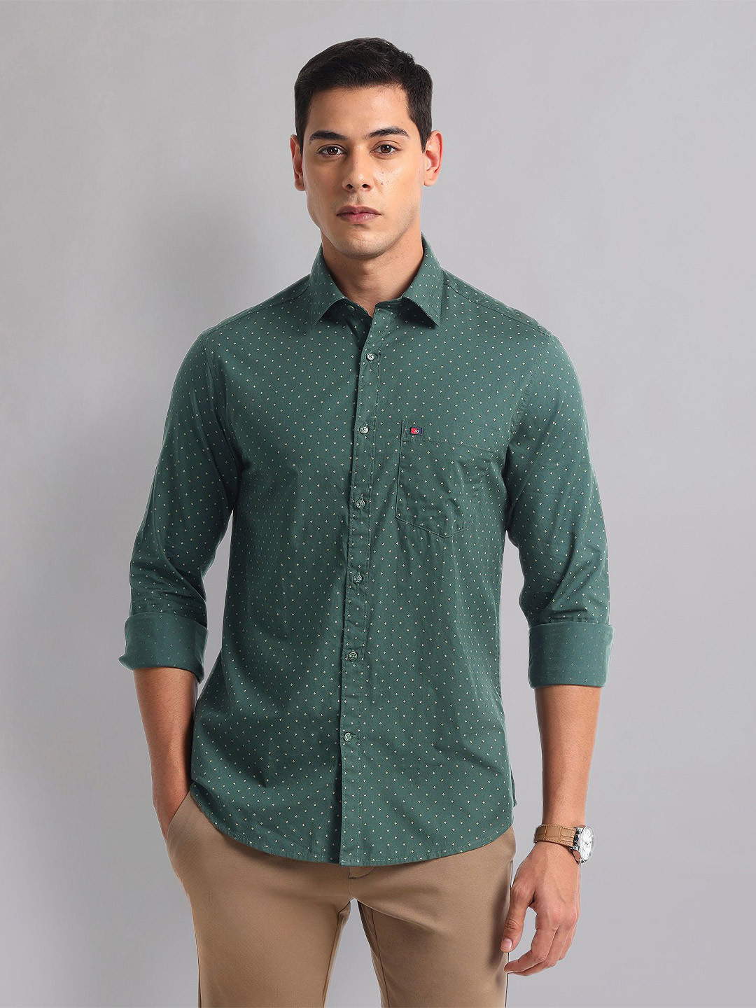 Buy AD By Arvind Men Slim Fit Printed Casual Shirt - Shirts for Men ...