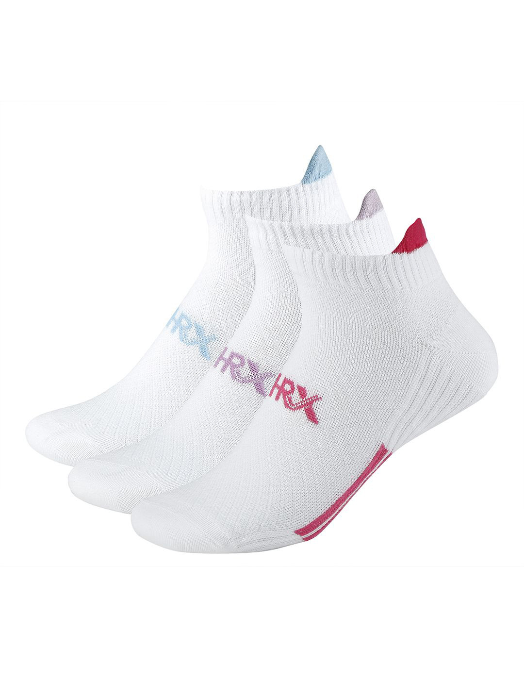 Buy HRX By Hrithik Roshan Women Pack Of 3 Patterned Cushioned Lowcut ...