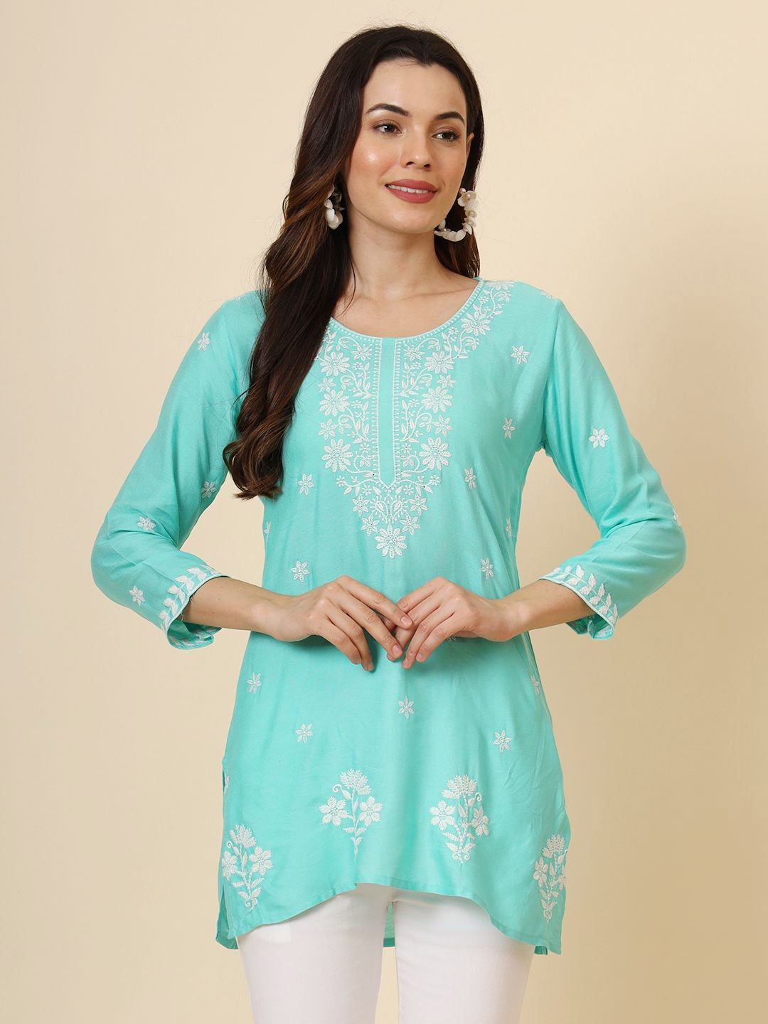 Buy Civamee Women Ethnic Motifs Embroidered Thread Work Thread Work ...