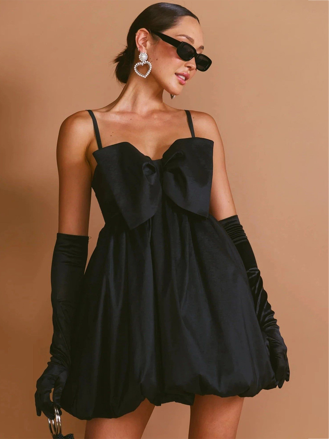 Buy De Novoo Women Solid Shoulder Strep Mini Party Dress - Dresses for ...