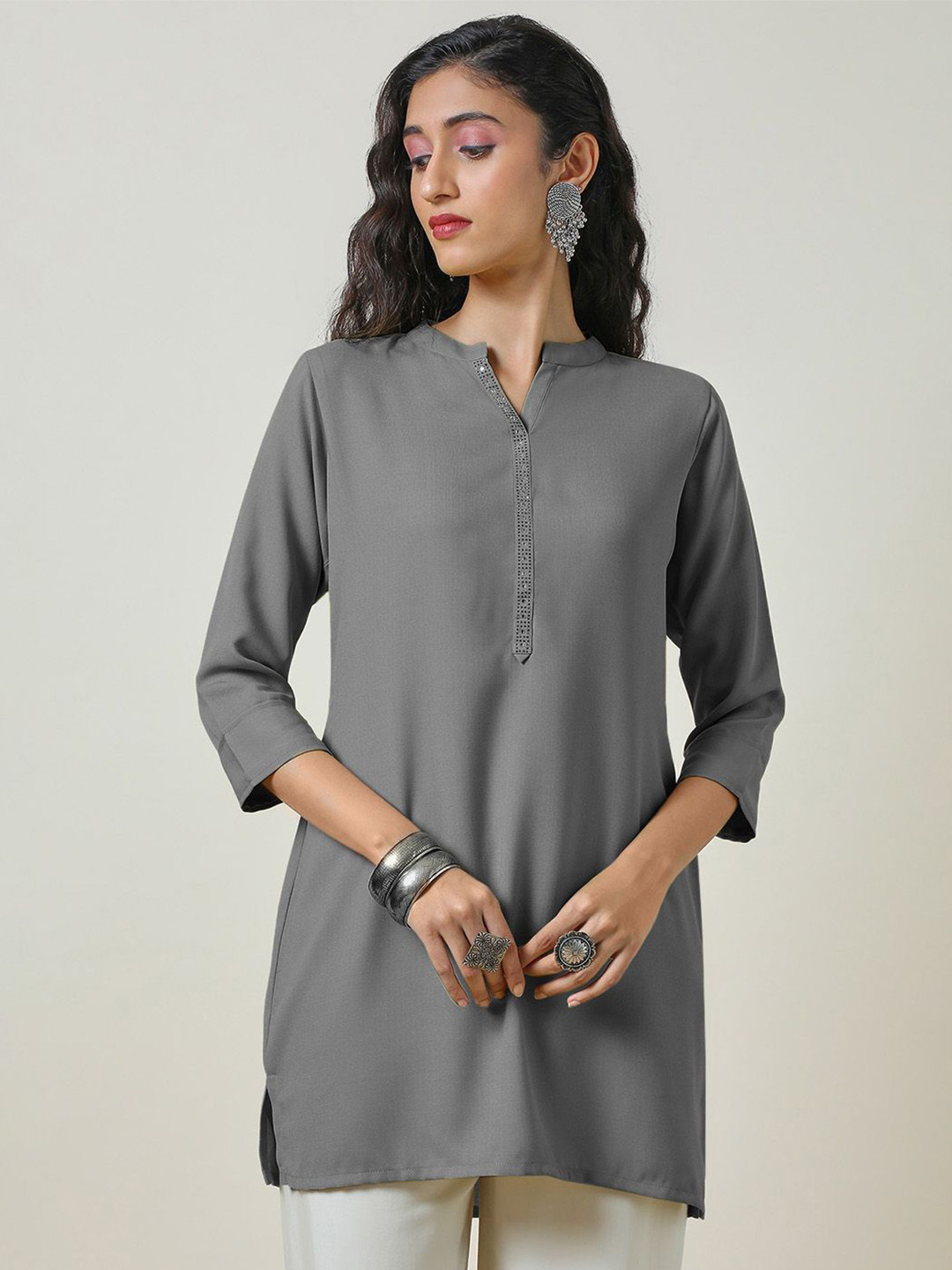 Buy Soch Women Mandarin Collar Tunic - Tunics for Women 30887509 | Myntra