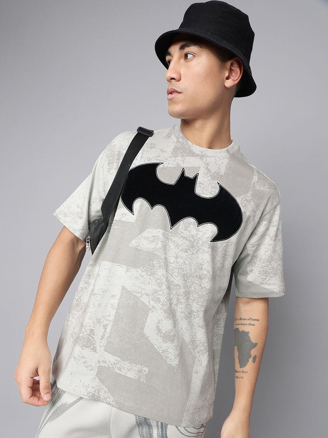 Buy Free Authority Men Batman Graphic Printed Round Neck Cotton ...
