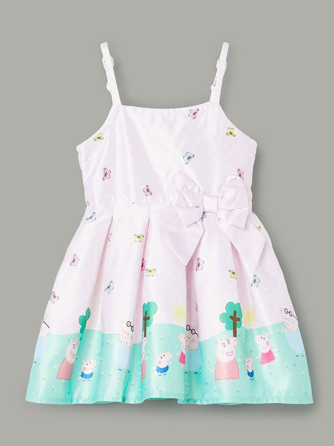 Buy Juniors By Lifestyle Girls Woodstock Peppa Pigs Print Fit & Flare ...