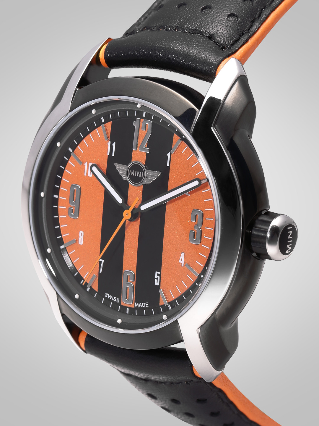 Buy MINI COOPER Men Orange & Black Analogue Watch 62E - Watches for Men ...