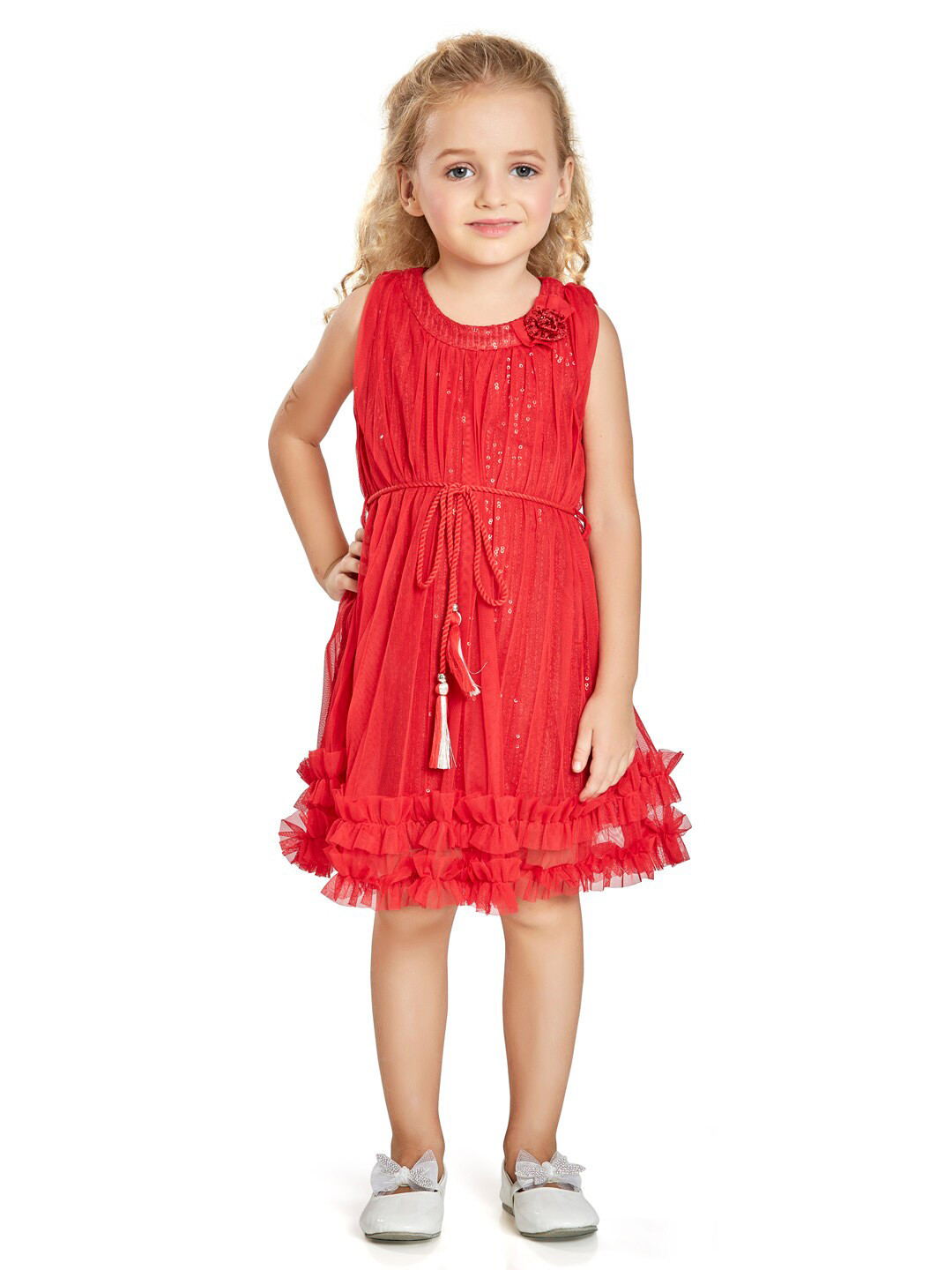 Buy Peppermint Red Net Dress - Dresses for Girls 20240966 | Myntra