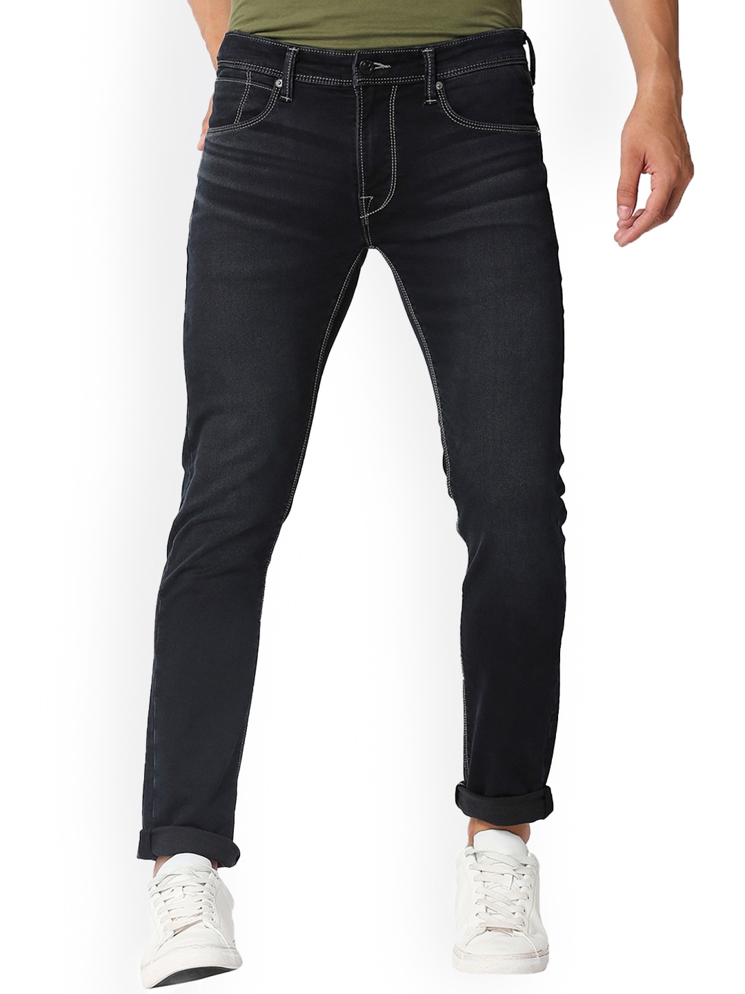 Buy Pepe Jeans Men Black Tapered Fit Low Rise Stretchable Jeans Jeans For Men 20243480 Myntra