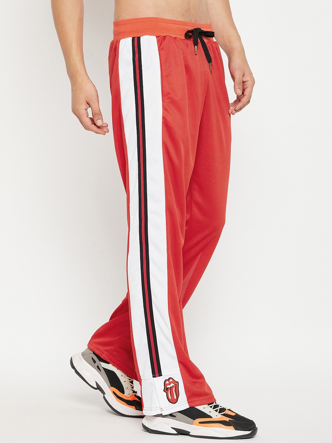 Buy FUGAZEE Men Red Solid Relaxed Fit Track Pants - Track Pants for Men ...