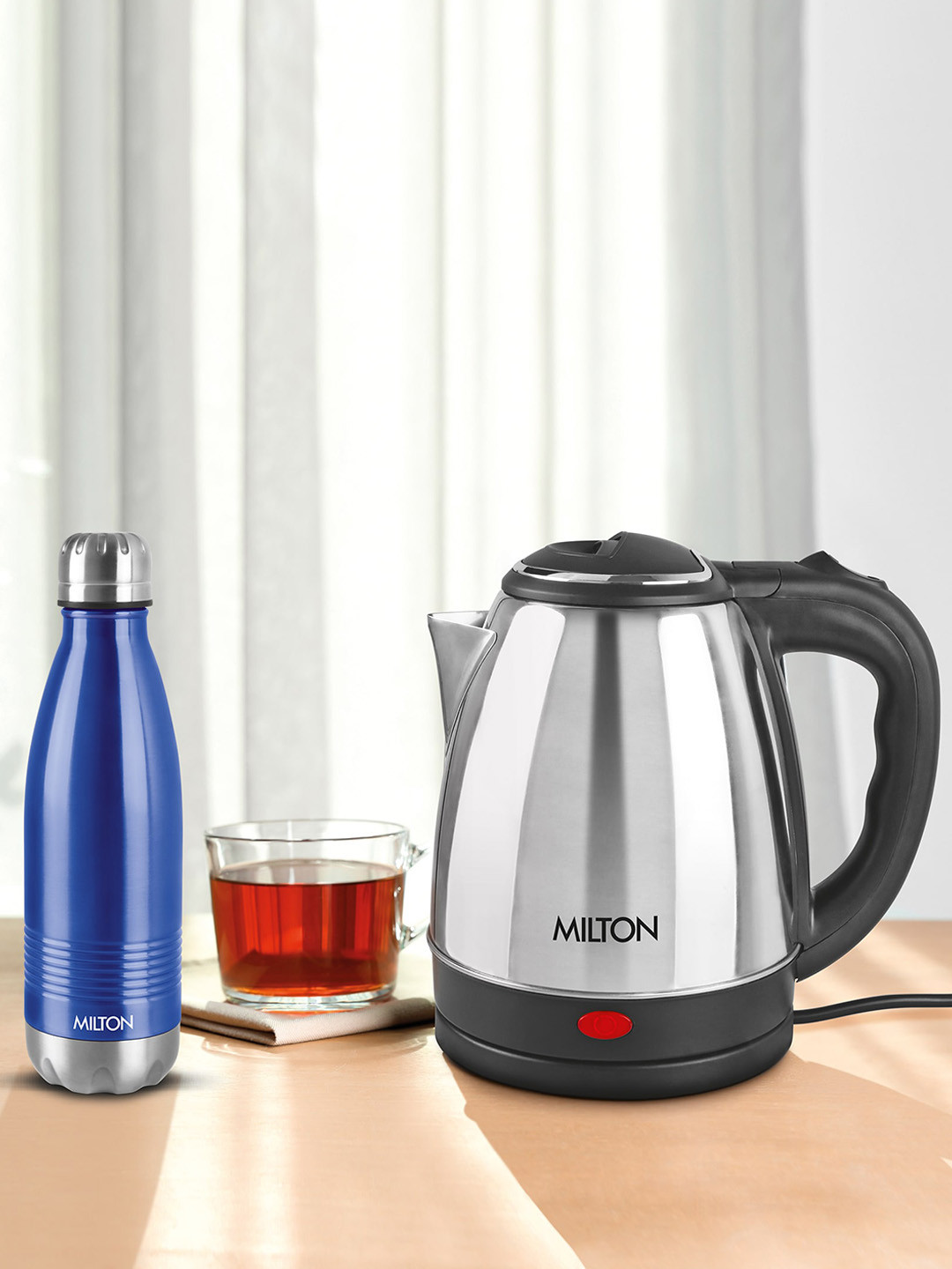 Buy Milton Silver Go Electro Steel Kettle 2L & Blue Duo Dlx 350 ...