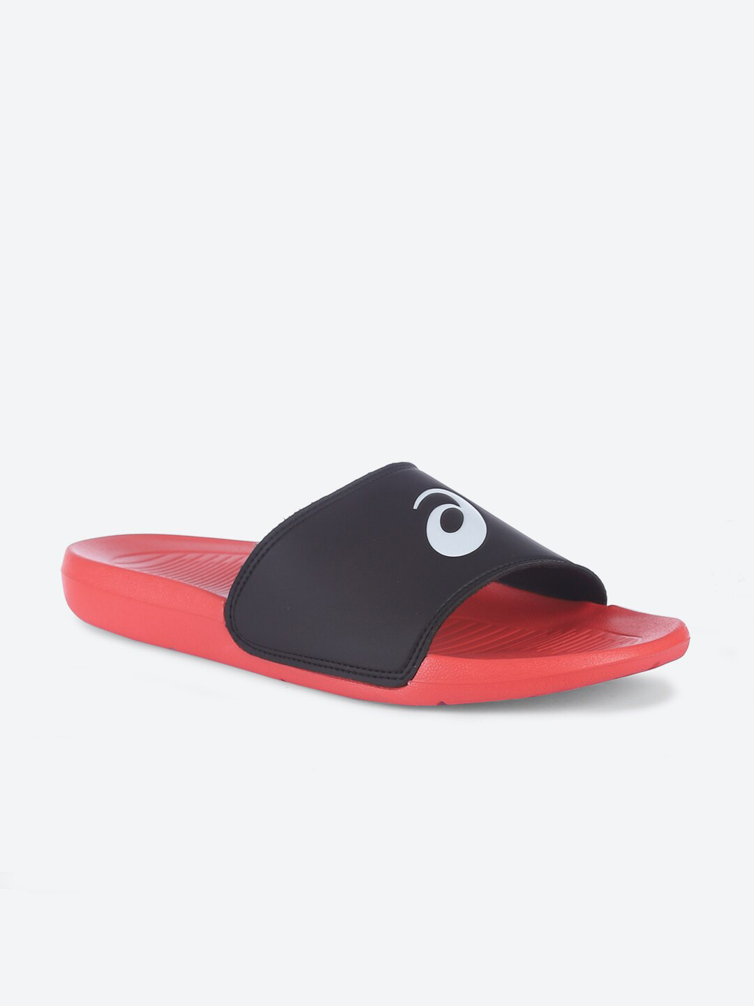 Buy ASICS Sprl Unisex Red And Black Velcro Strap Slider Flip Flops ...