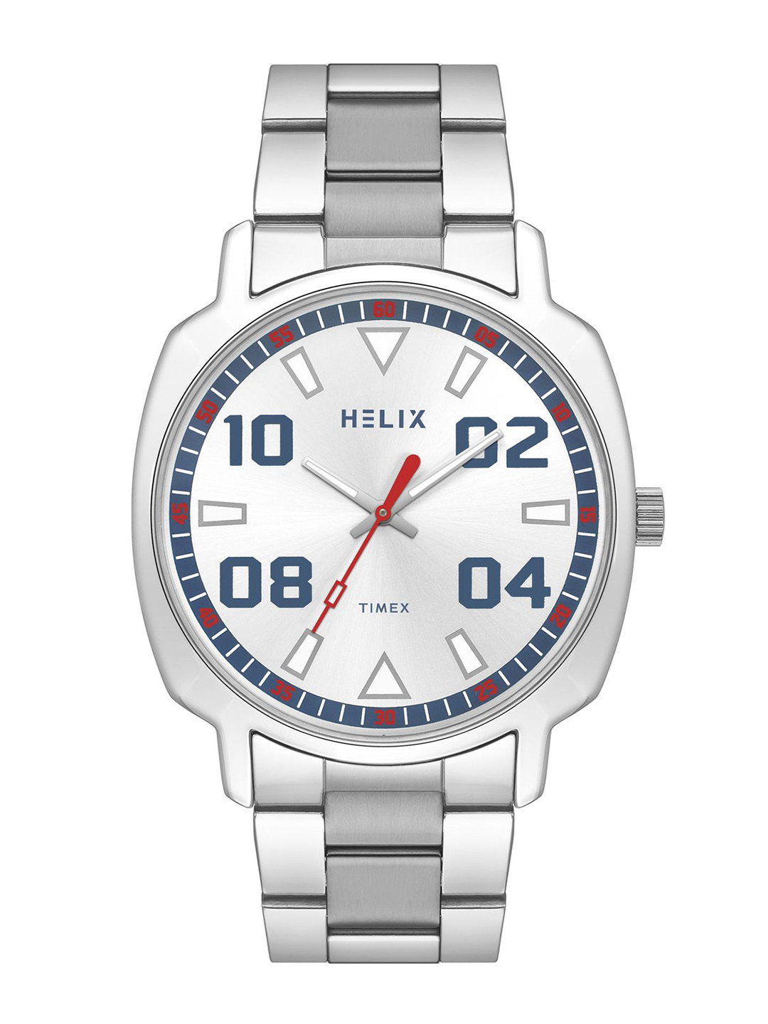 Buy Helix Men Brass Dial & Stainless Steel Bracelet Style Straps ...