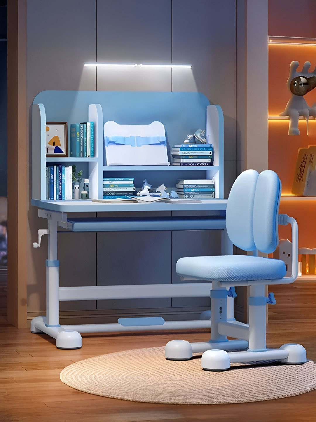 Buy StarAndDaisy Kids Blue Adjustable Height Study Table With Chair ...