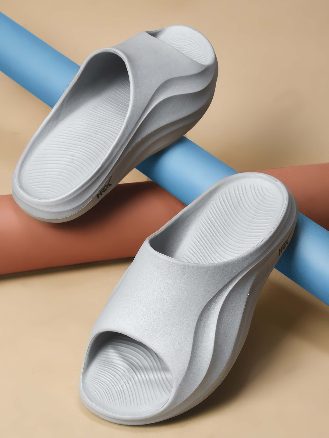 Buy HRX By Hrithik Roshan Men Rubber Sliders - Flip Flops for Men ...