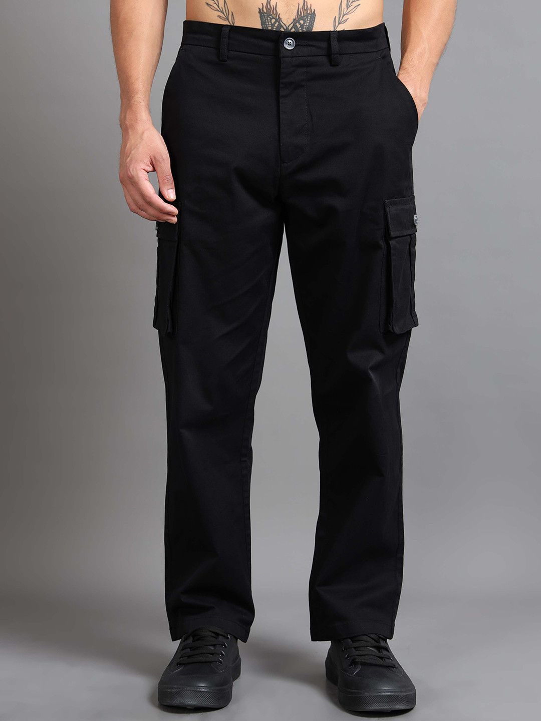 Buy Italian Colony Men Relaxed Cargos Trousers - Trousers for Men ...
