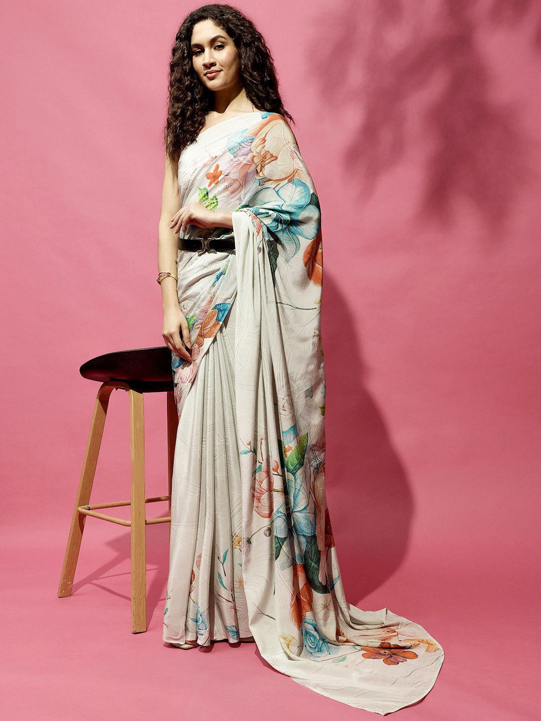 Buy Navyasa By Liva Floral Printed Saree - Sarees for Women 33422612 ...