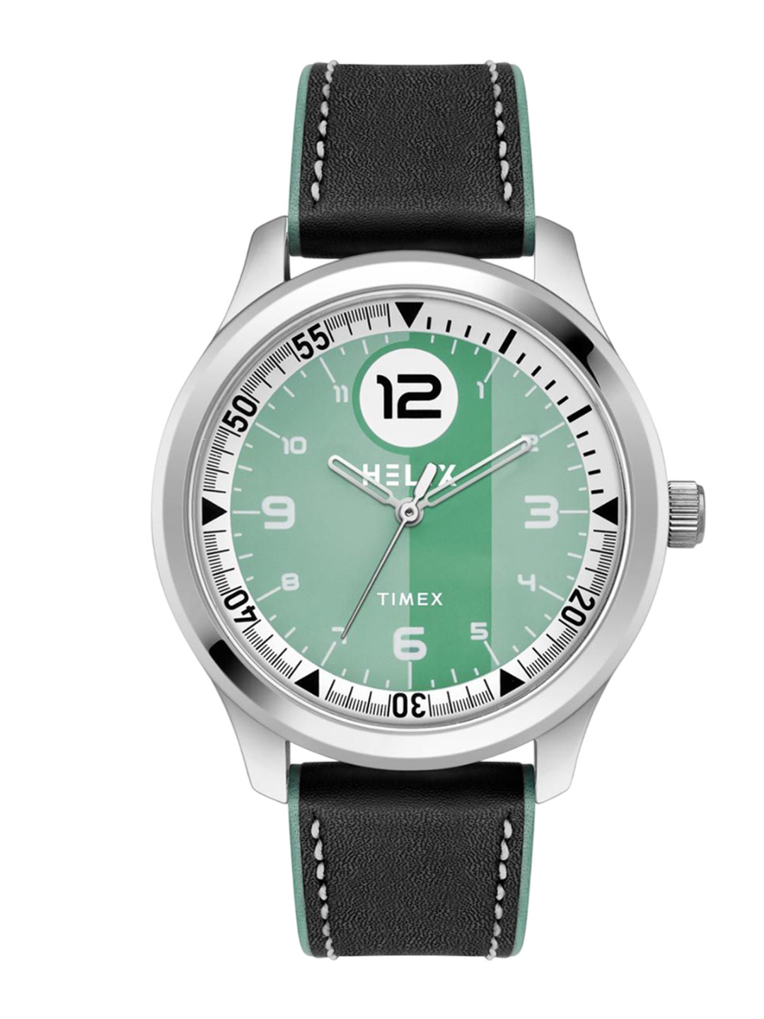 Buy Helix Men Brass Dial & Leather Straps Analogue Watch - Watches for ...