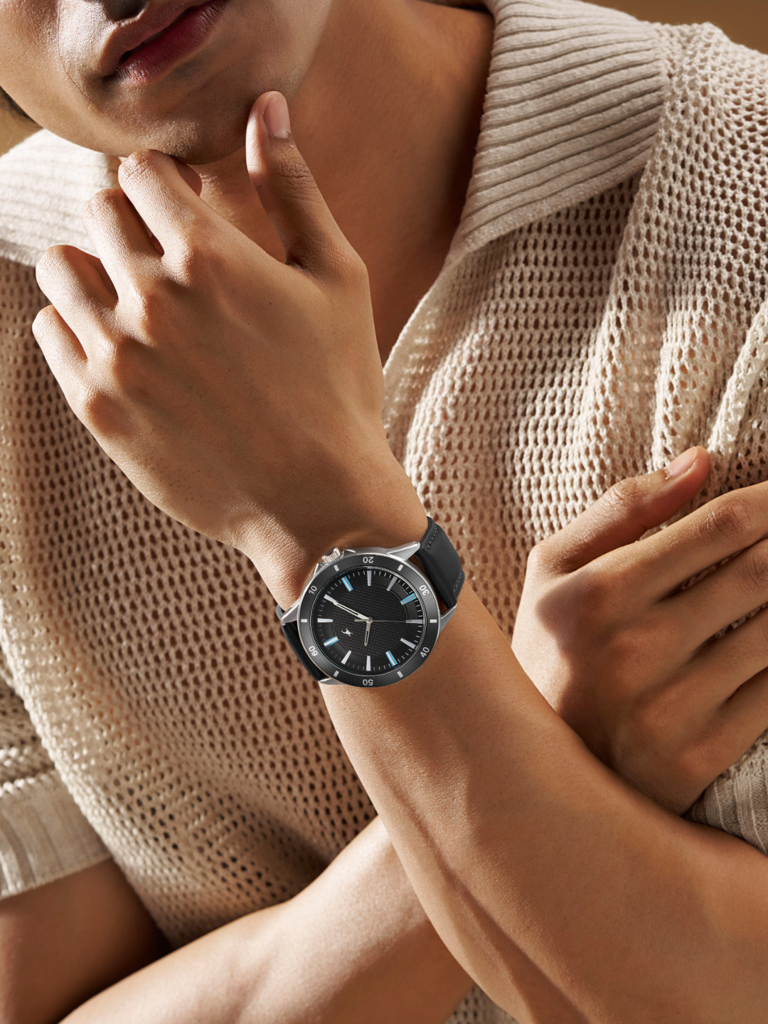 Buy Fastrack Men Dial & Leather Wrap Around Straps Analogue Watch ...