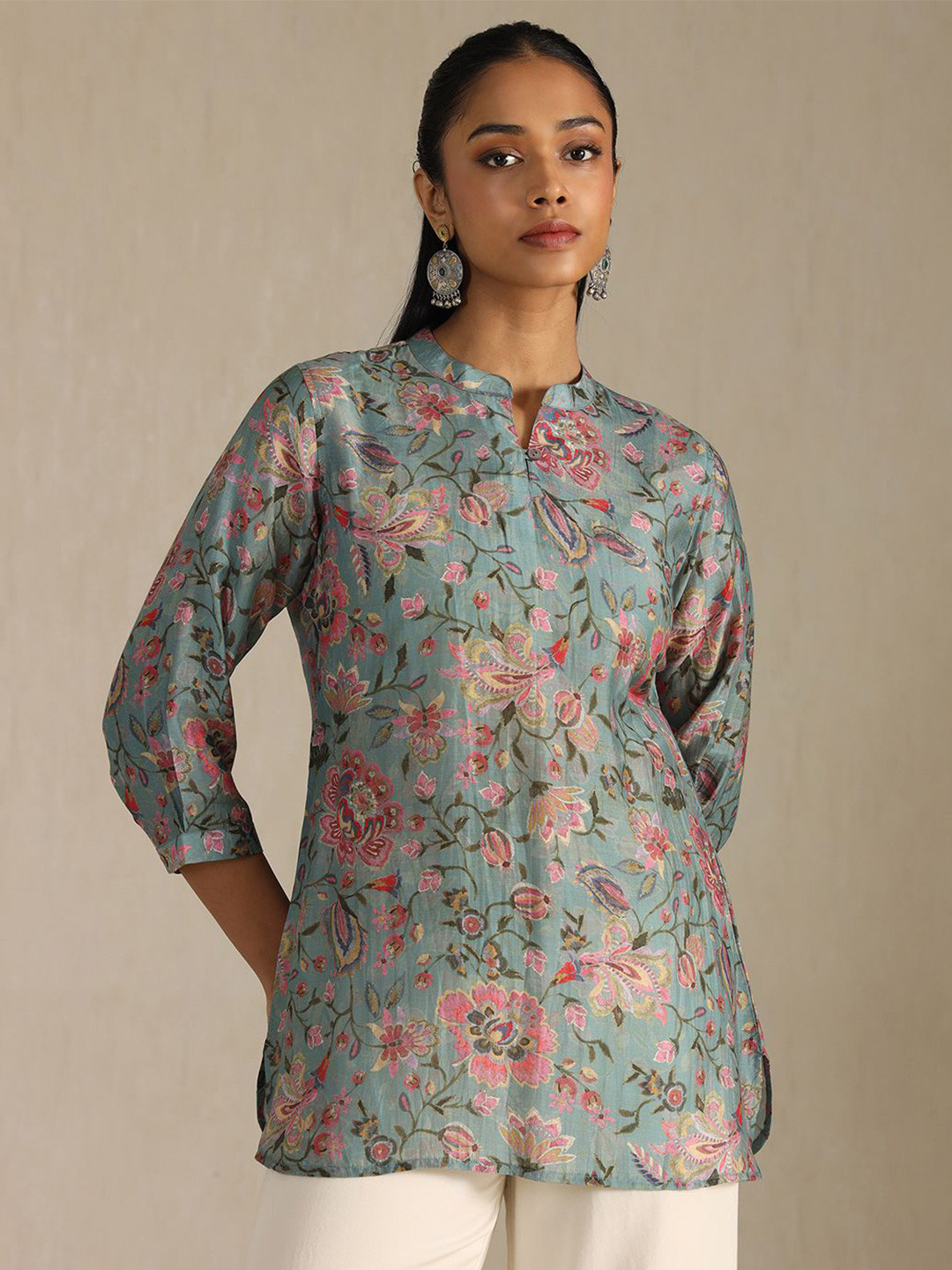 Buy Soch Mandarin Collar Printed Tunic - Tunics for Women 33568817 | Myntra