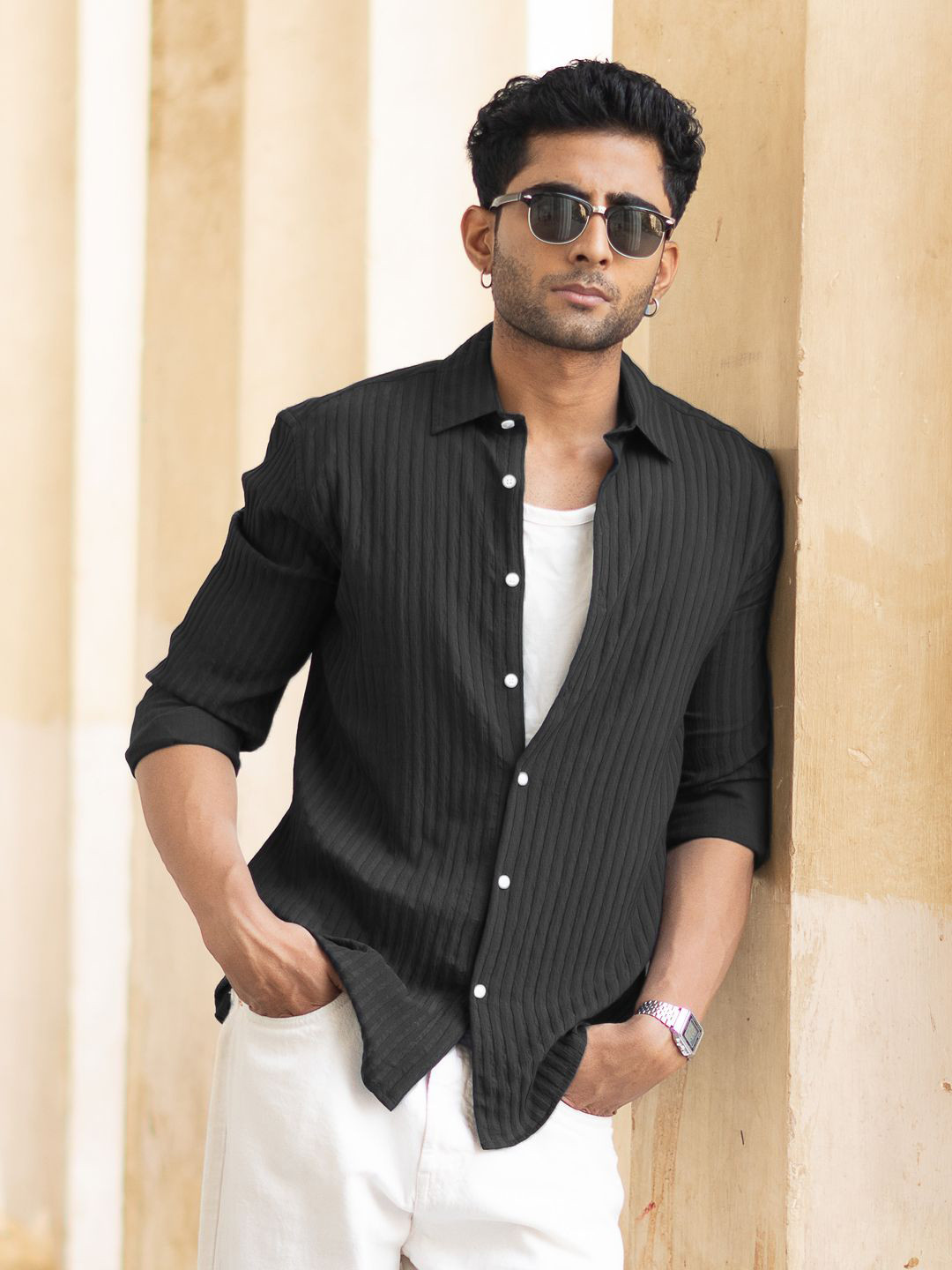 Buy Powerlook Men Textured Casual Shirt - Shirts for Men 33558763 | Myntra