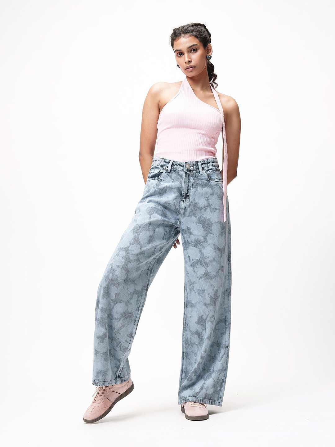 Buy FREAKINS Women Icy Camo Baggy Jeans - Jeans for Women 33574946 | Myntra