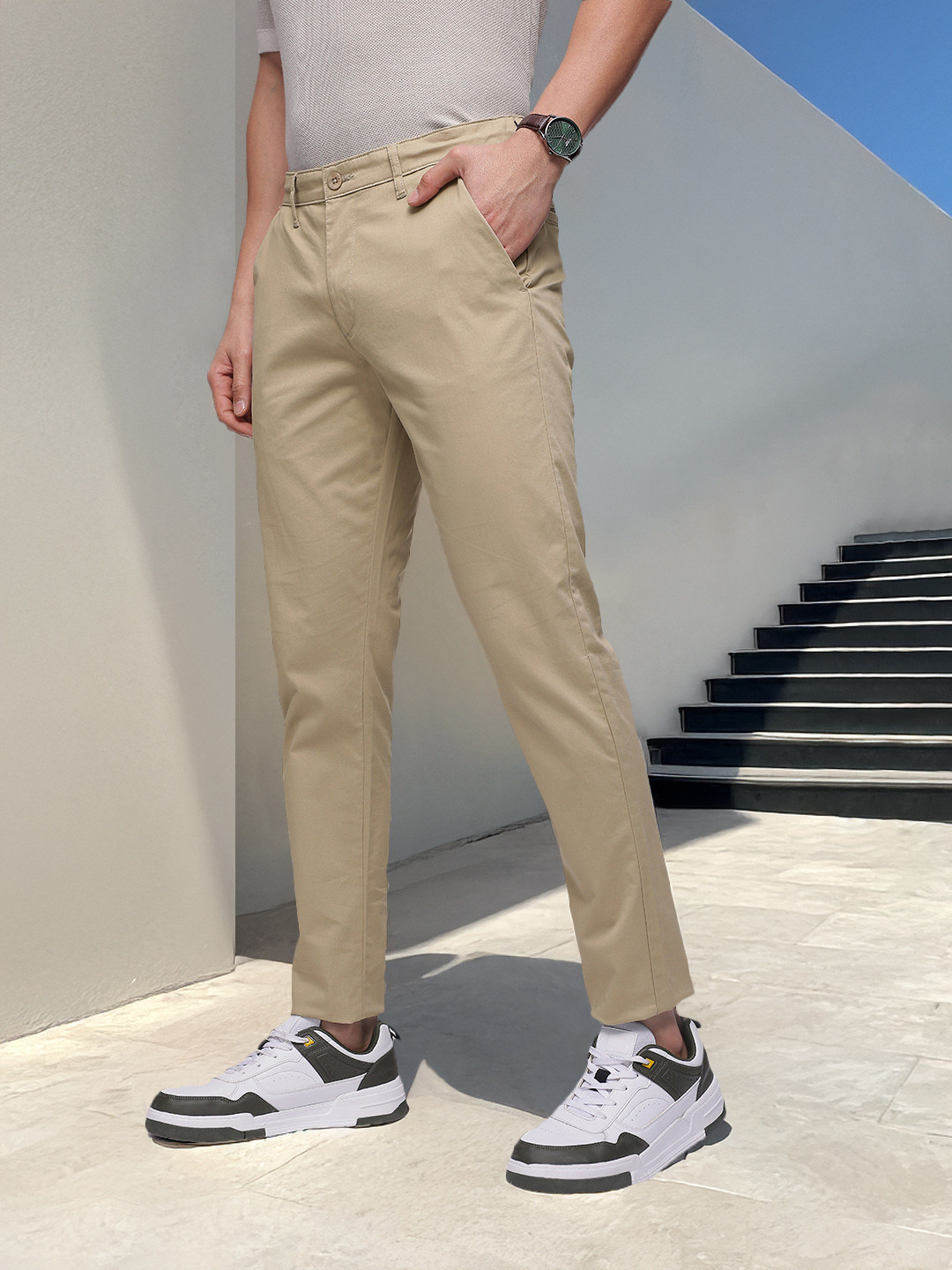 Buy French Connection Men Slim Fit Chinos Trousers - Trousers for Men ...