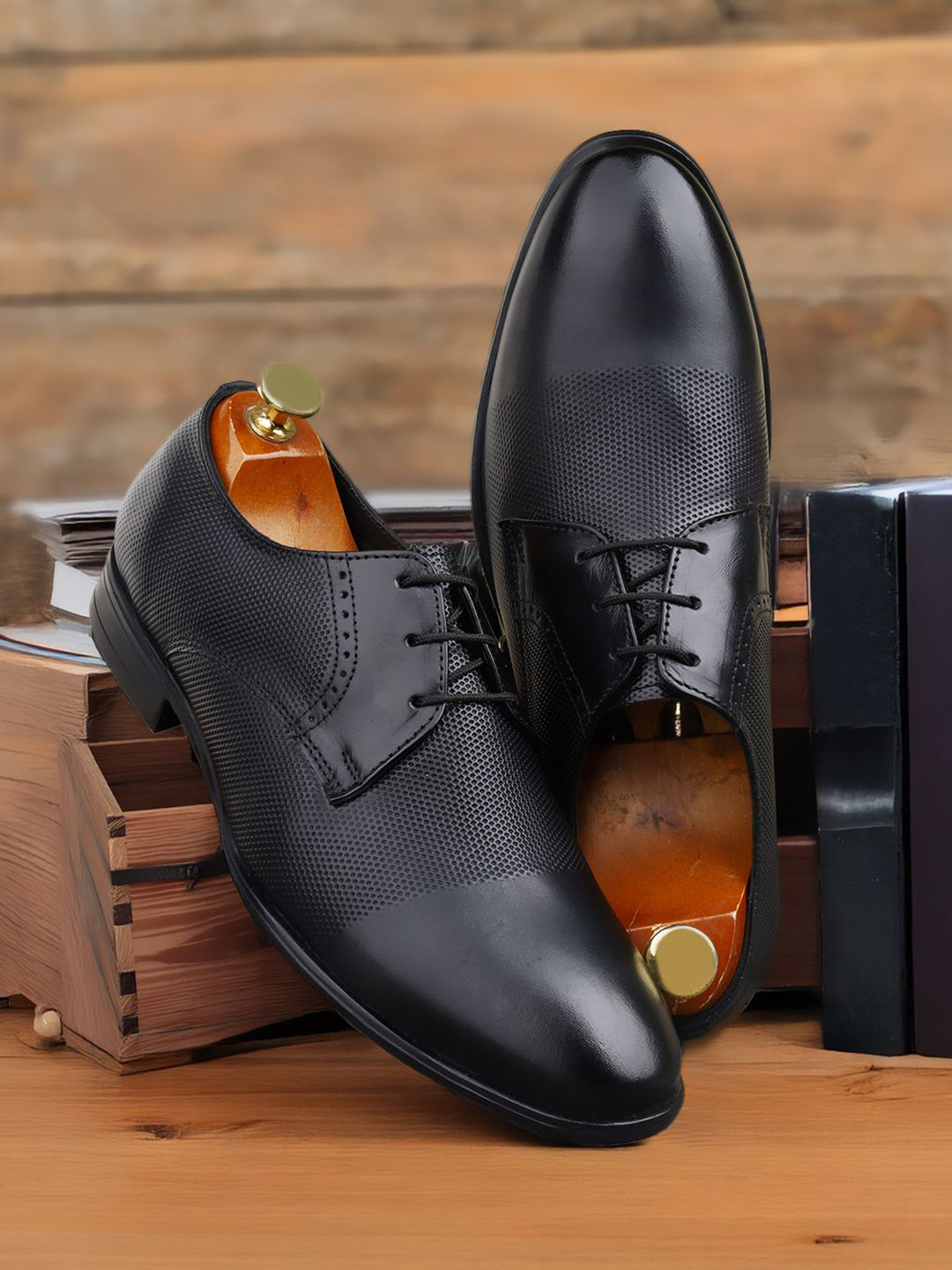 Buy INVICTUS Men Textured Leather Formal Derbys - Formal Shoes for Men ...