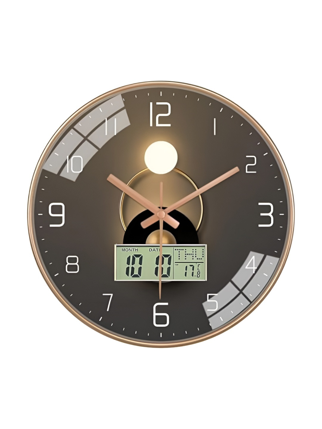 Buy Star Work Brown Contemporary Wall Clock - Clocks for Unisex ...