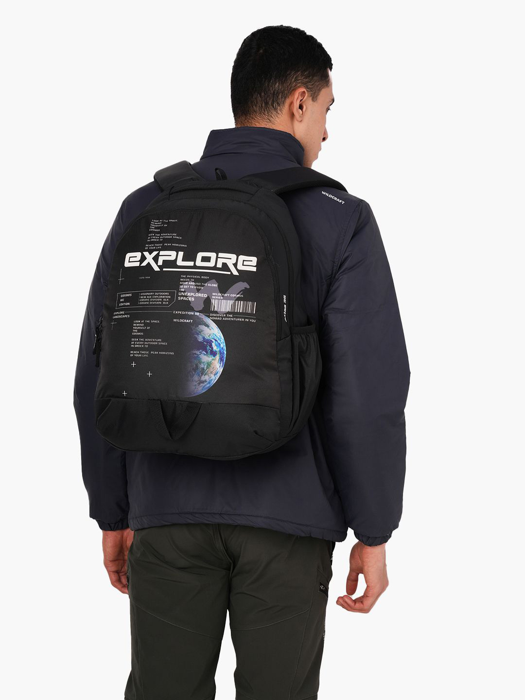 Buy Wildcraft Unisex Black Backpack With Compression Straps - Backpacks ...