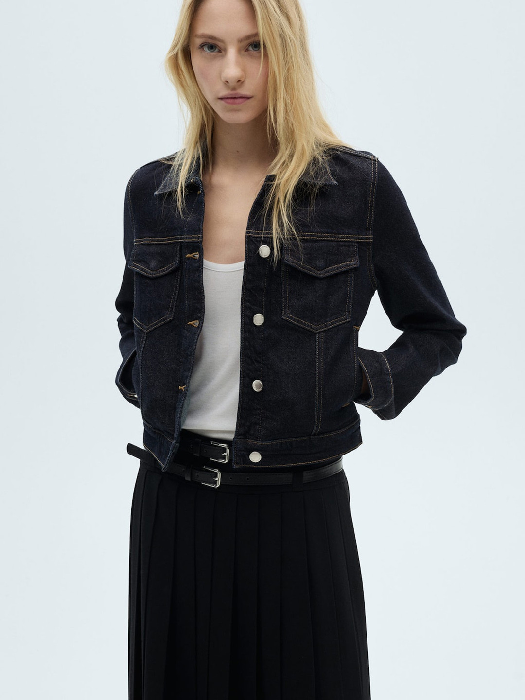 Buy MANGO Denim Jacket - Jackets for Women 33369067 | Myntra