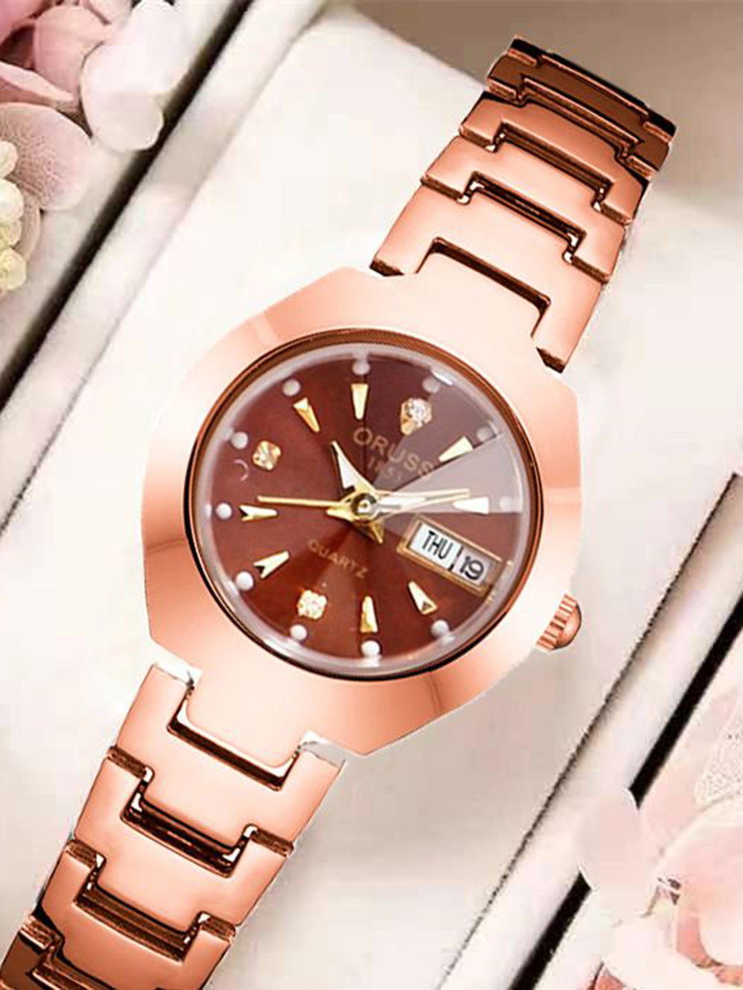 Buy ORUSS Women Dial & Stainless Steel Straps Analogue Watch ...