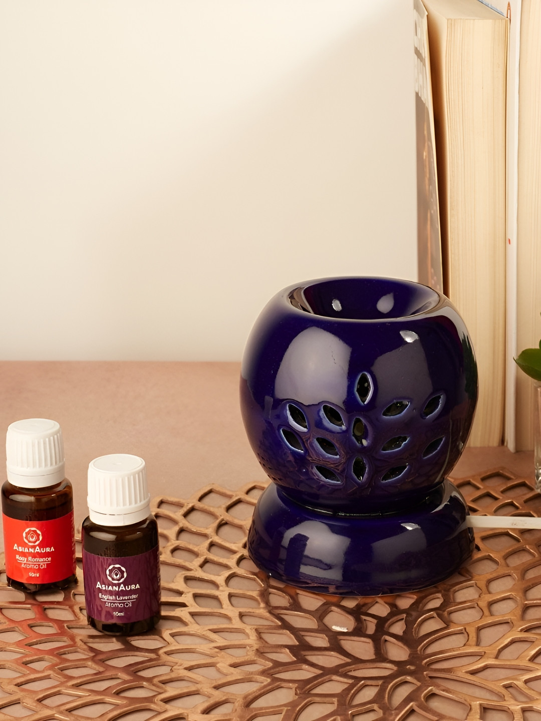 Buy Asian Aura Navy Blue Electric Diffuser With Lavender & Rosy Romance Aroma Oils - Aroma Oil ...