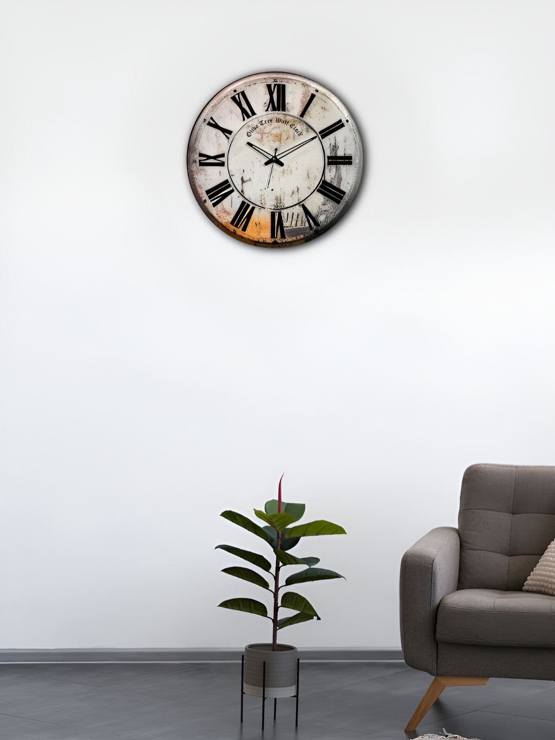 Buy OLIVE TREE White & Black Printed Contemporary Wood Wall Clock - Clocks for Unisex 33650276 ...