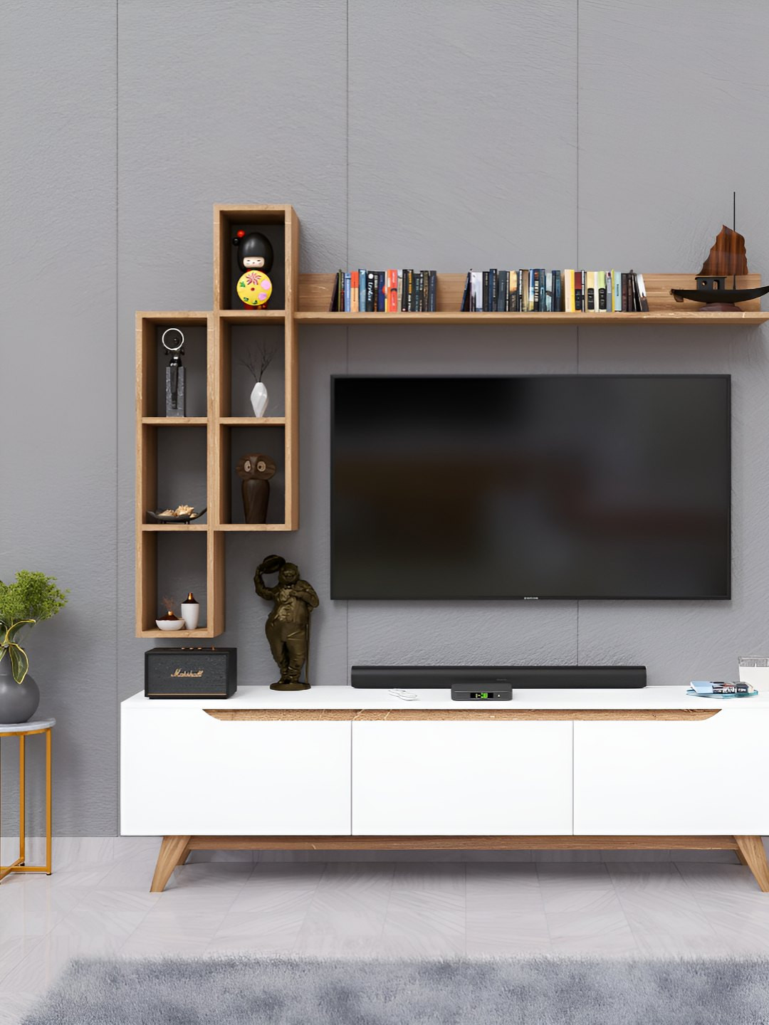 Buy SPYDER CRAFT Brown Wooden Spyder Craft Matte Finish TV ...