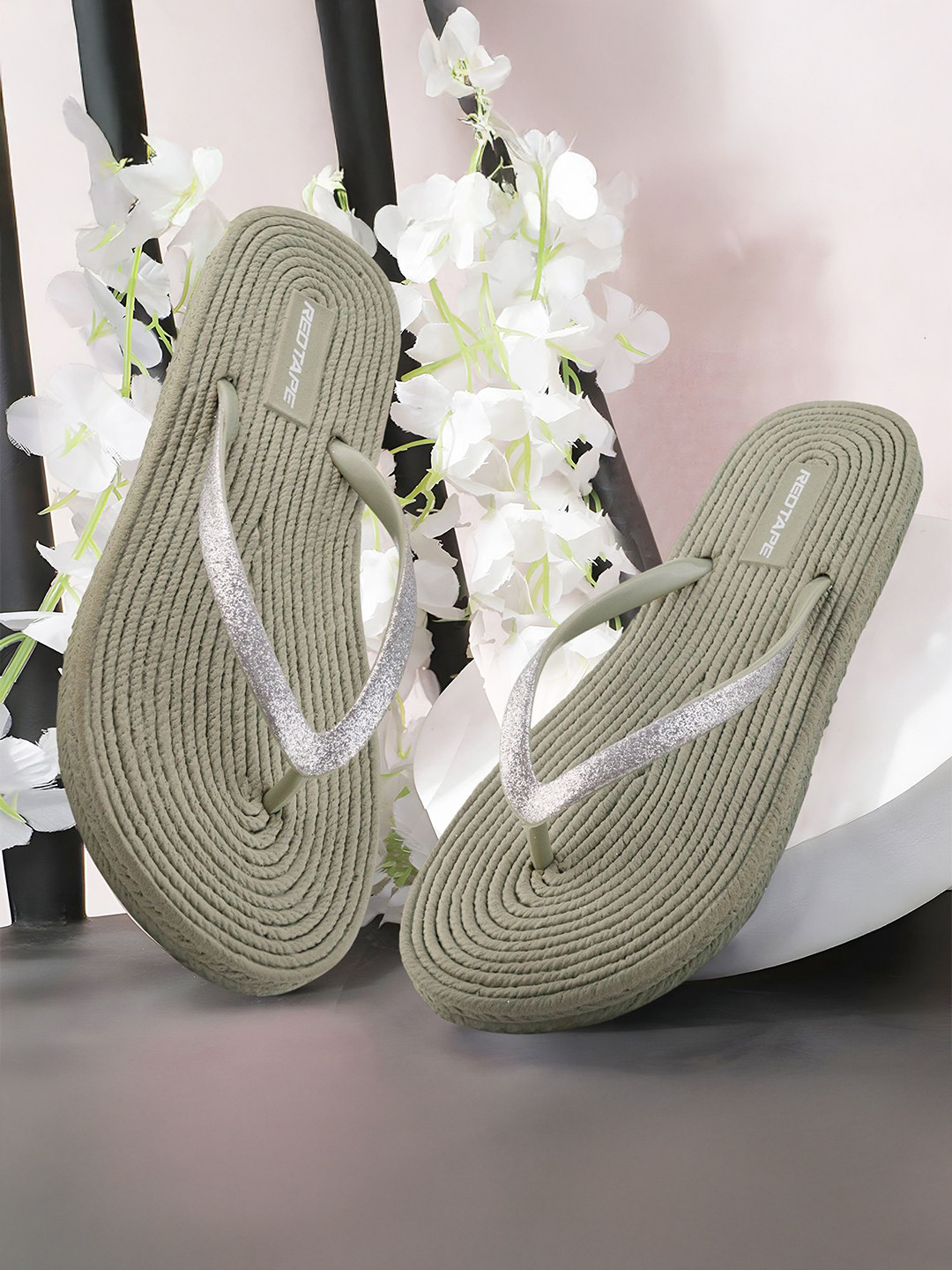 Buy Red Tape Women Embellished Thong Flip Flops - Flip Flops for Women ...