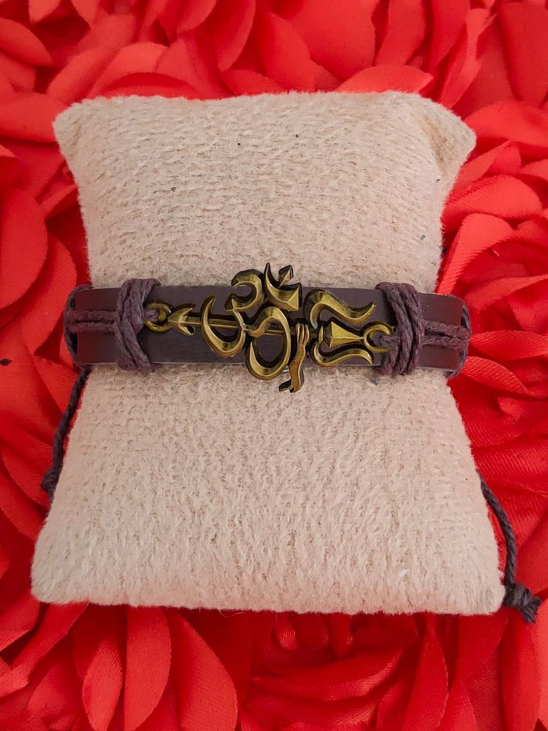 Buy M Men Style Men Lord Shiva Mahadev Leather Wraparound Bracelet ...