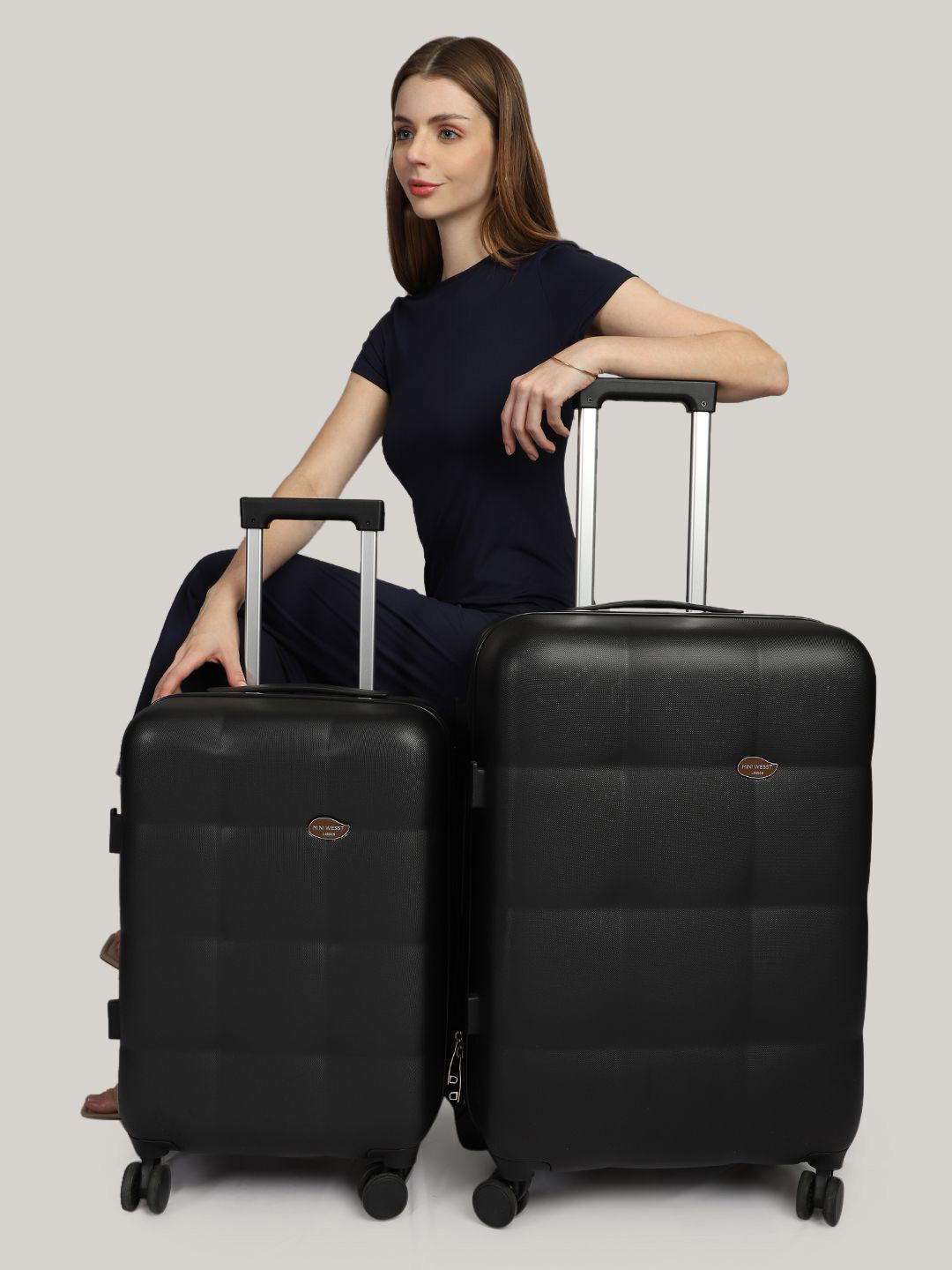 Buy Mini West London Marvel Set Of 2 Textured Hard Sided Trolley Bags ...
