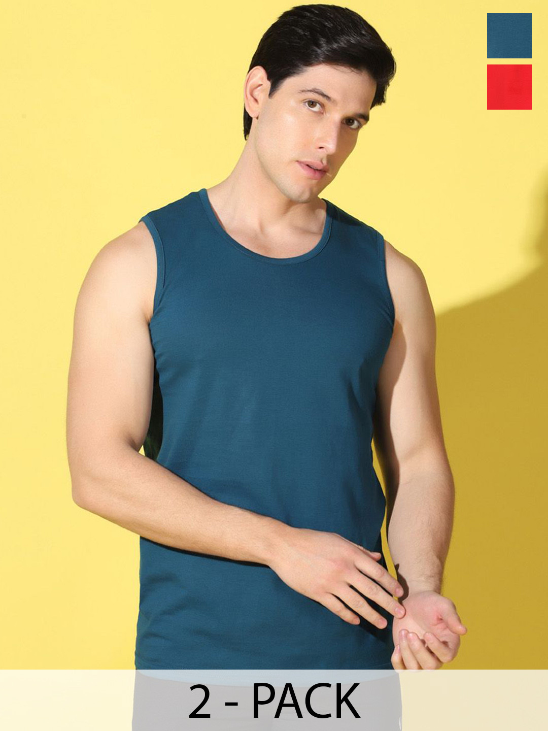 Buy WOOSTRO 2 Pcs Odour Free Combed Cotton Innerwear Vests VWS26(PLAIN ...