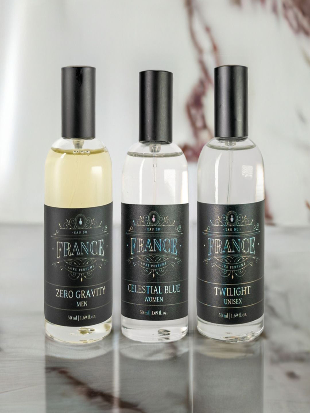 Buy Eau DuFrance Set Of 3 Twilight, Zero Gravity & Celestial Blue EDP ...