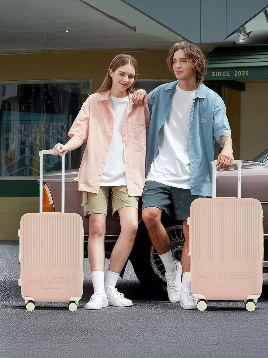 Buy Mini West London Set Of 2 Hard Sided Medium & Cabin Trolley Bags ...