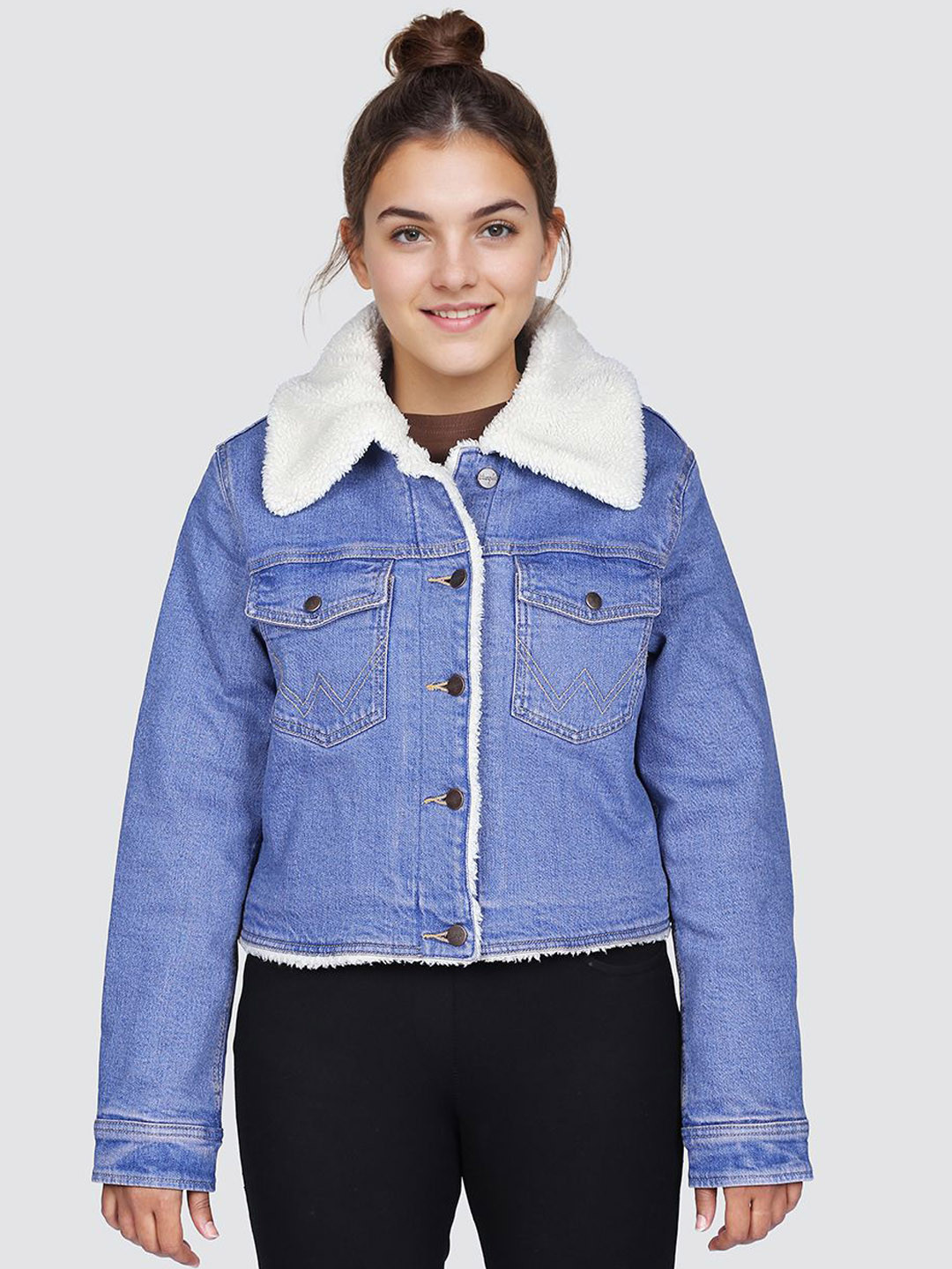 Buy Wrangler Women Organic Cotton Denim Jacket - Jackets for Women ...