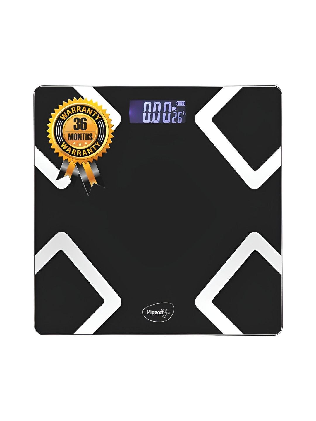 Buy Pigeon Black & White Printed Glass Body Weighing Machine - Kitchen ...