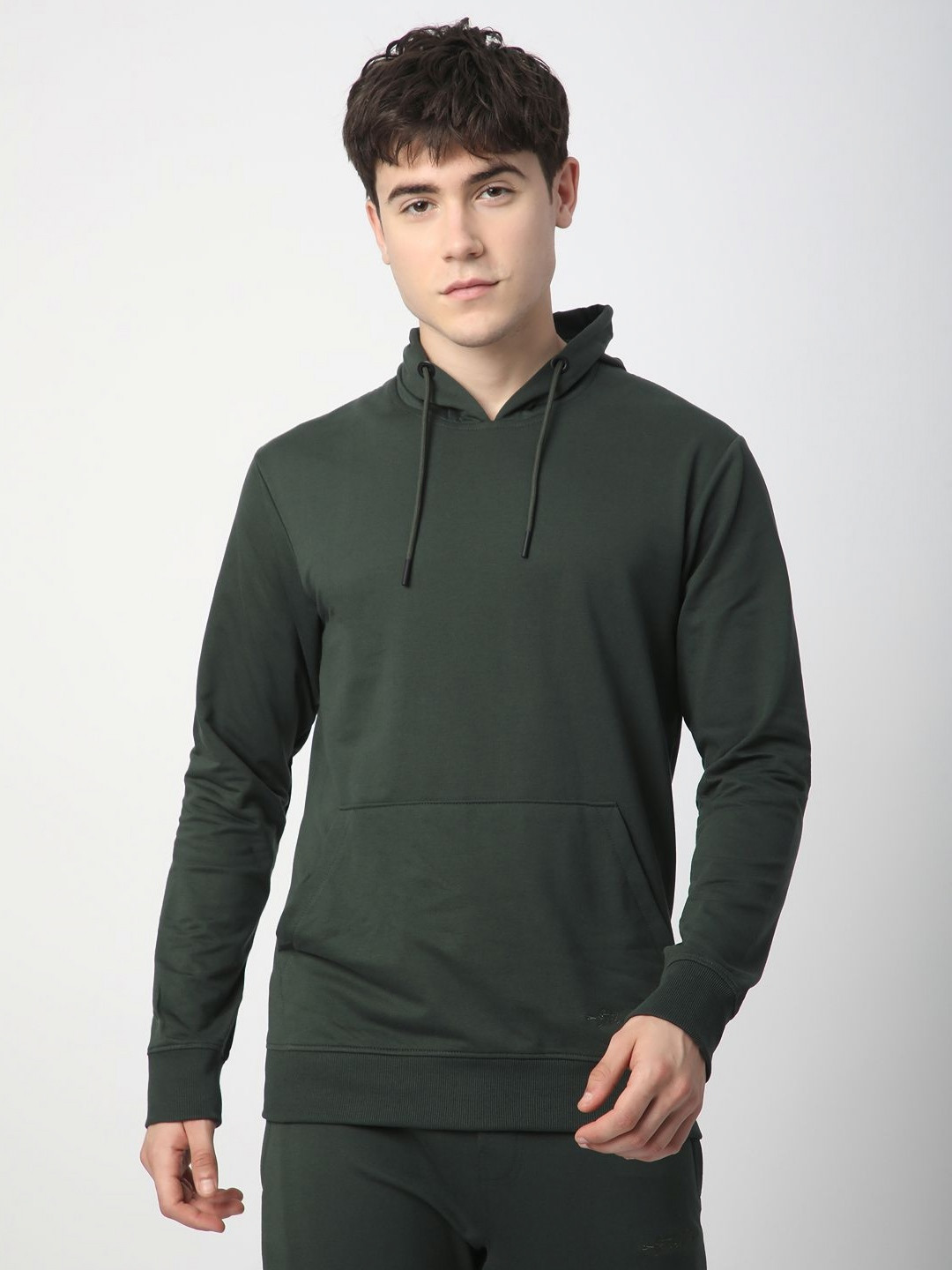 Buy Stitch Hub Men Solid Hooded Sweatshirt - Sweatshirts for Men ...