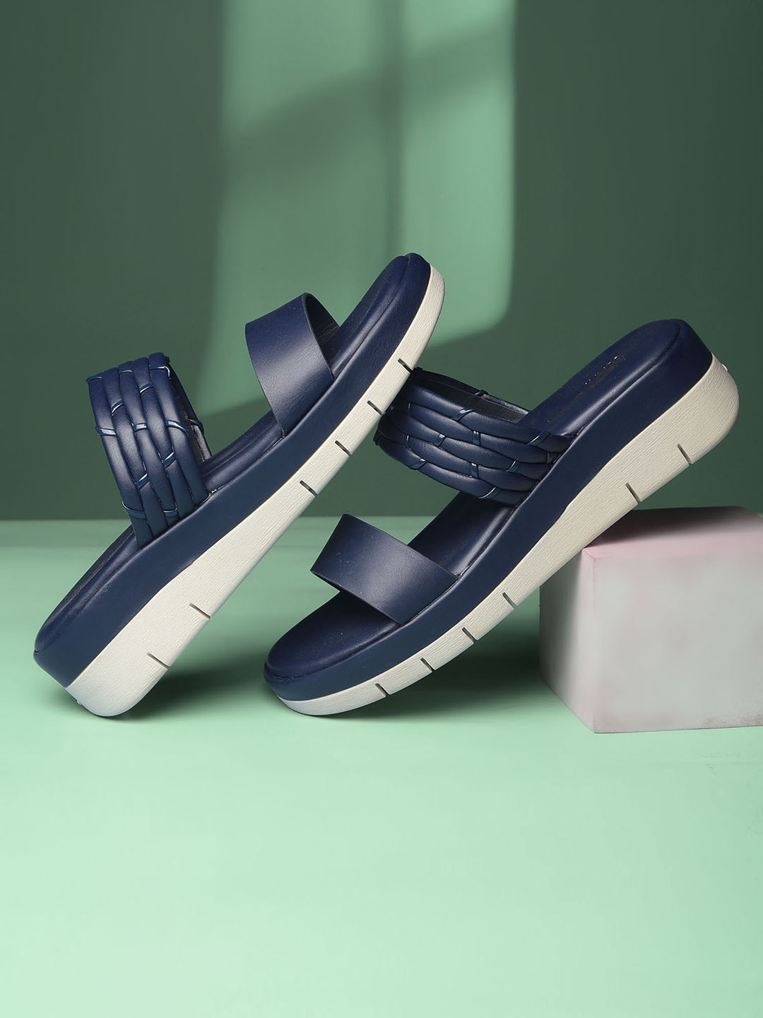 Buy Bata Comfit Women Solid Sliders - Flip Flops for Women 33626268 ...